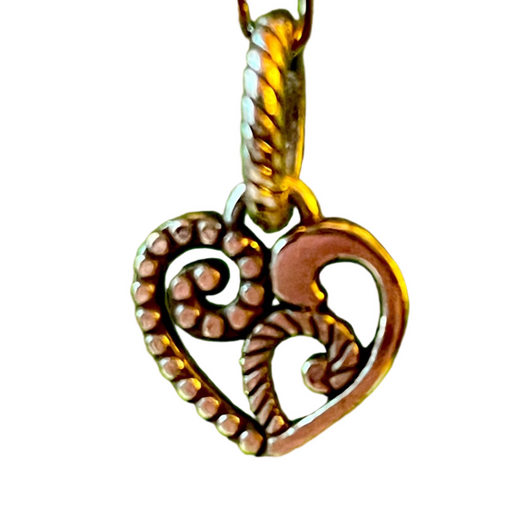 Brighton | Jewelry | Vintage And Retired Heart Scroll Charm By Brighton ...